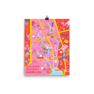 Gulshan, Banani and Baridhara Illustrated Map – DHAKAYEAH